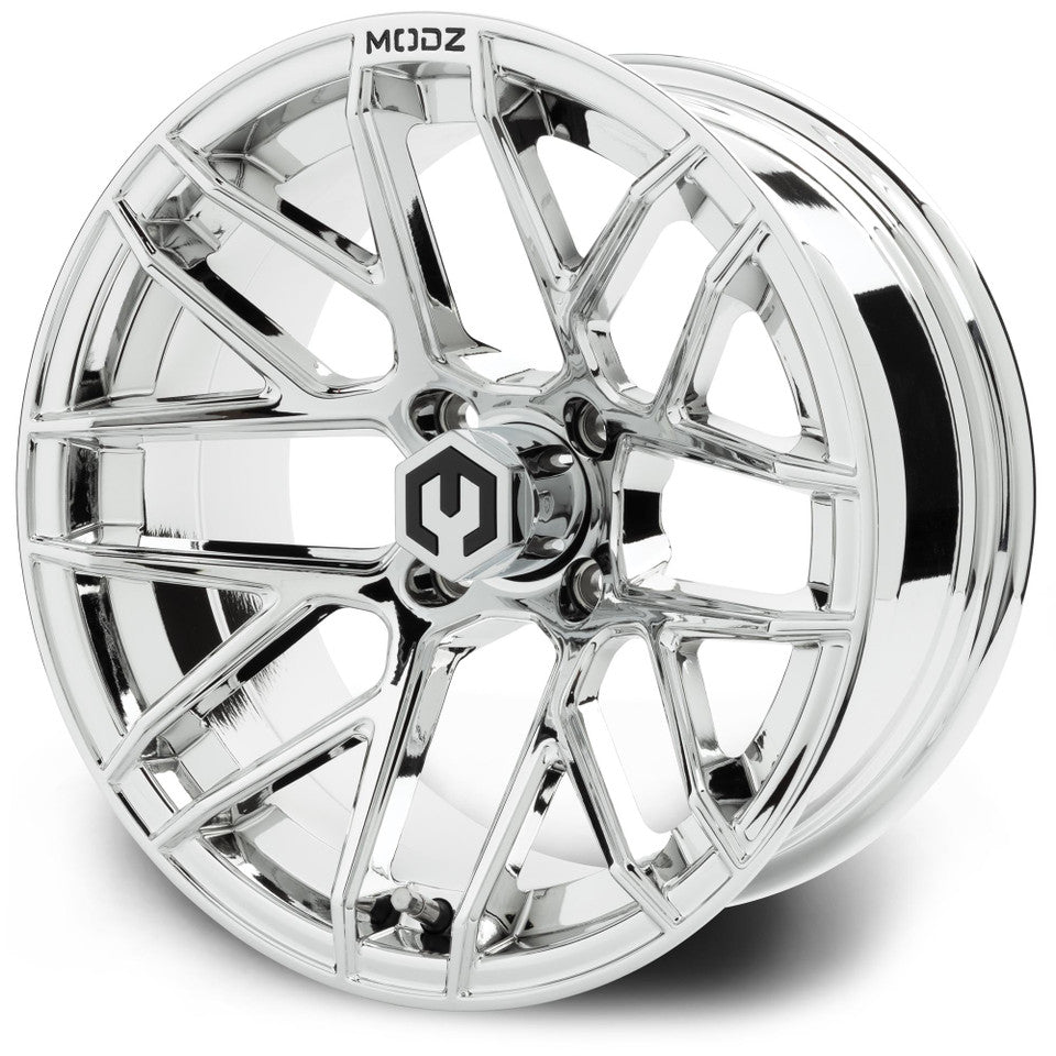 MODZ® Matrix Chrome 15" Golf Cart Wheel · Golf Carts Modified