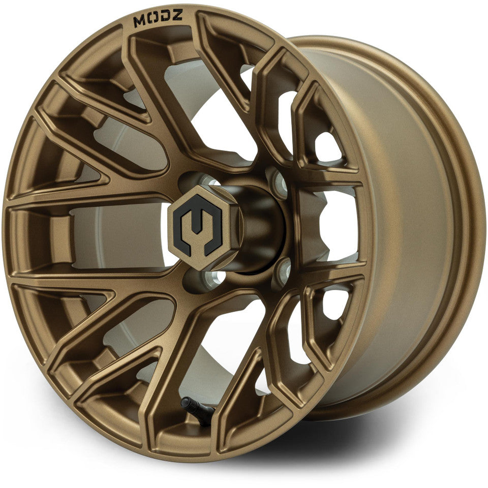 MODZ® Matrix Matte Bronze 12" Golf Cart Wheel · Golf Carts Modified
