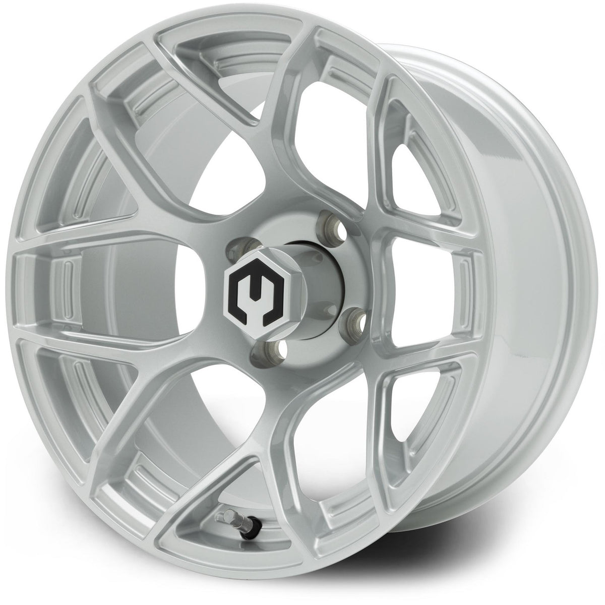 MODZ® Renegade Silver 14" Golf Cart Wheel - Elegant Upgrade · Golf ...