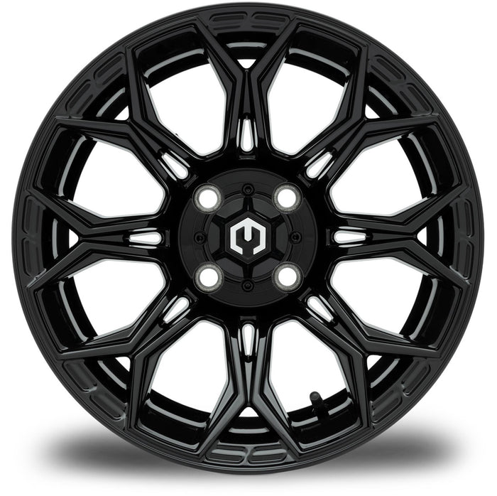 MODZ® Halo Glossy Black 14" Golf Cart Wheel - Premium Upgrade · Golf ...